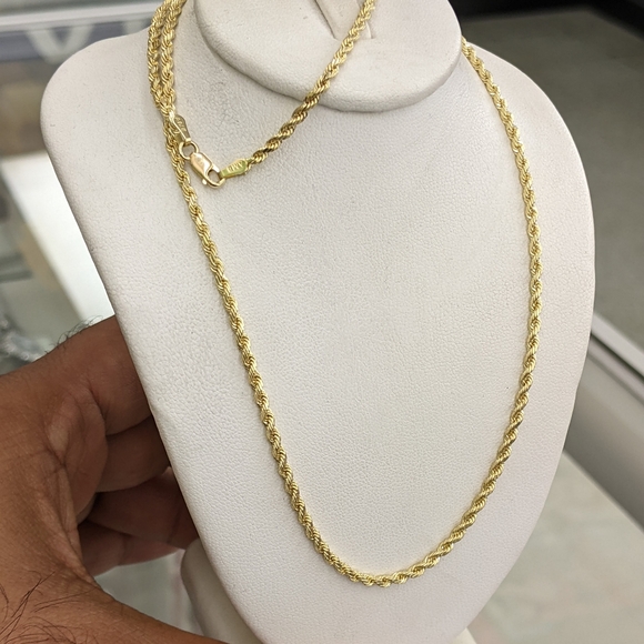 Unbrand | Jewelry | Kt Real Gold Rope Chain 2mm 20 Inches | Poshmark